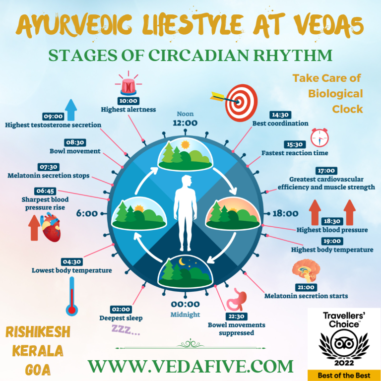 Biological Clock in Rishikesh, Kerala & Goa at Veda5 Ayurveda Retreat