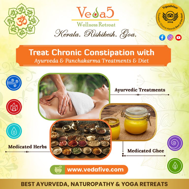 Ayurveda and Constipation by Veda5 Rishikesh, Goa & Kerala, India